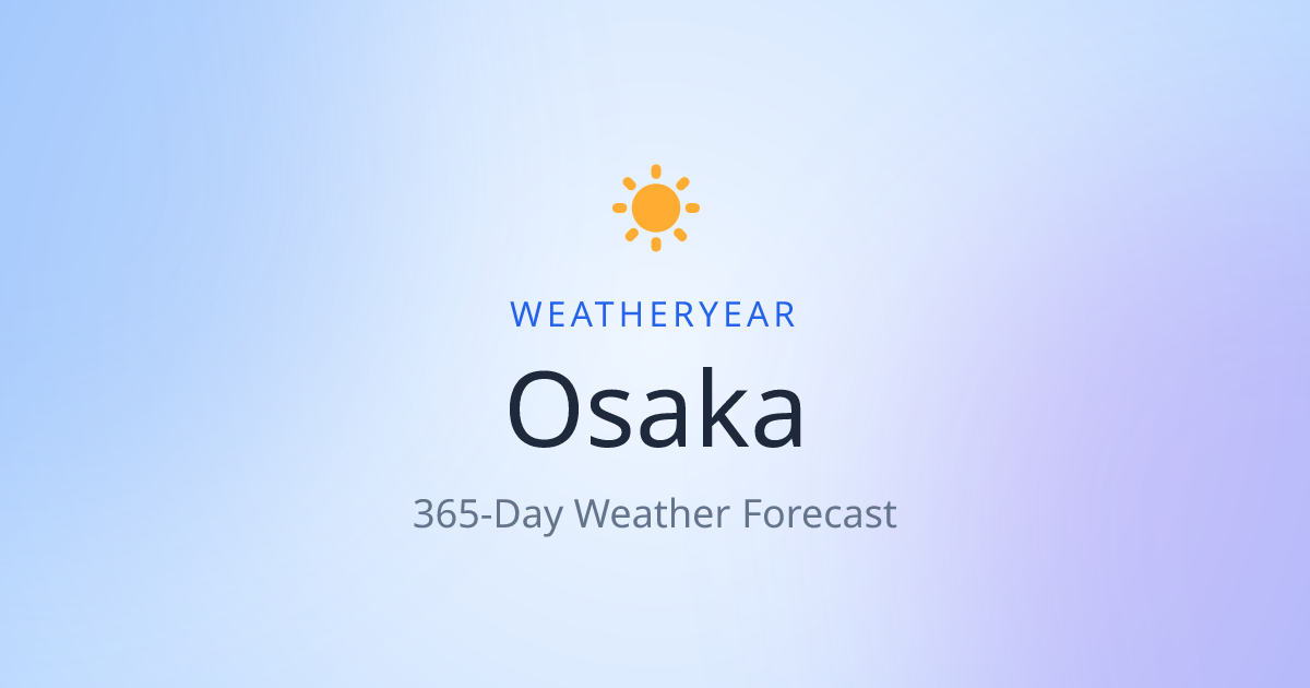 Weather in Osaka | WeatherYear